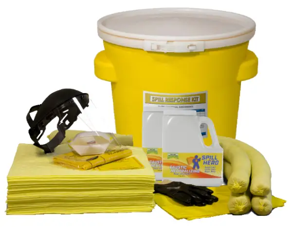 Spill Hero® Base and Caustic Neutralizer Spill Kit in 20 Gallon Drum ...